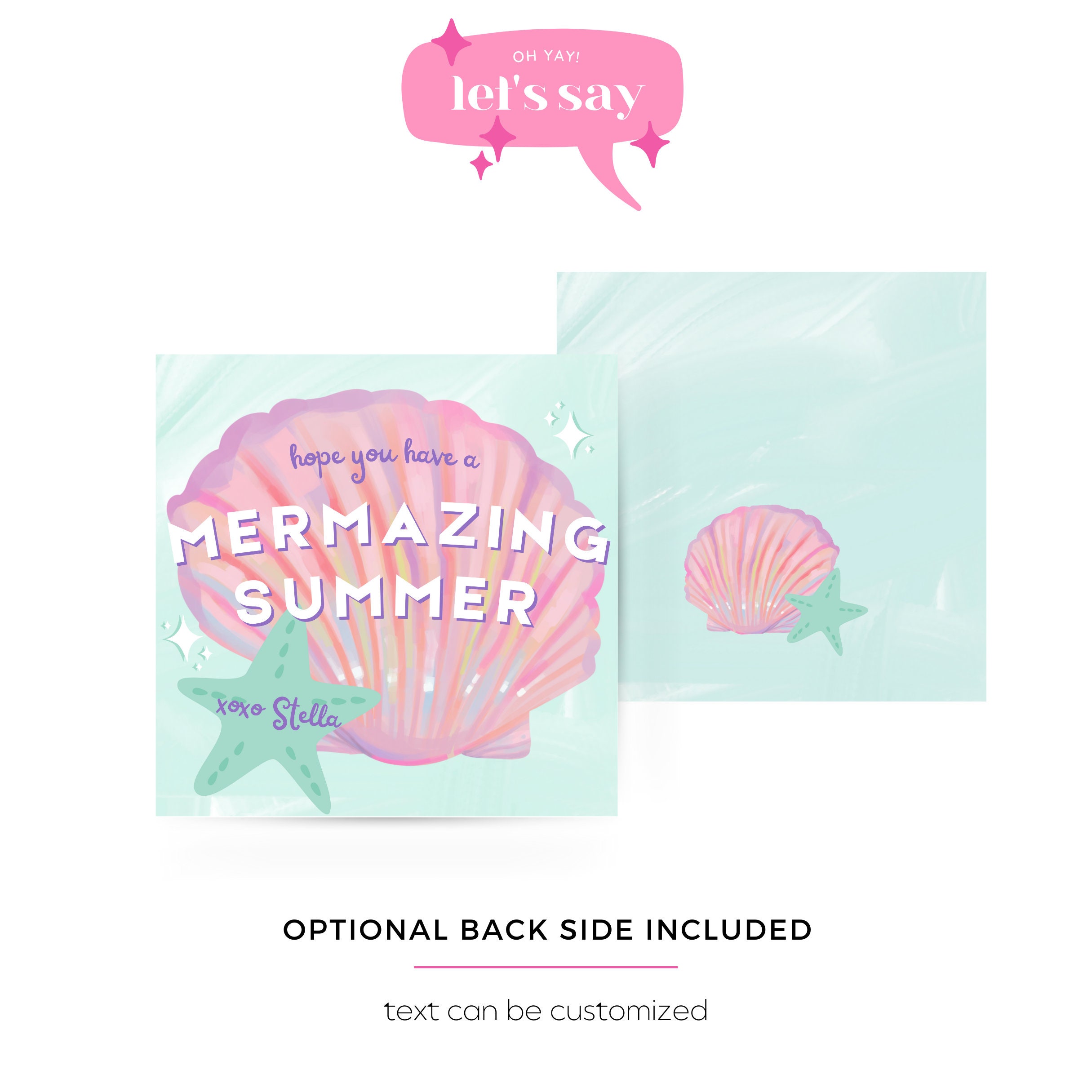 Printable Mermaid Summer End of School Class Favor Tag, Mermazing Gift ...