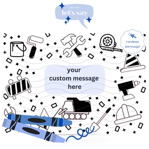 Printable Kids Coloring Sheet - Construction Theme - Children’s Custom ...