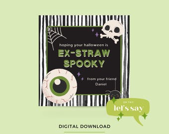 Printable Boo Here's a Treat for You Halloween Favor Tag, Ghost Boo ...