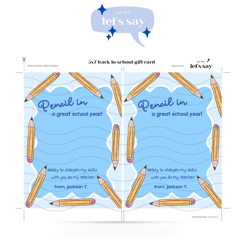 Printable Happy 1st Day / Back to School Teacher Gift Card Holder ...