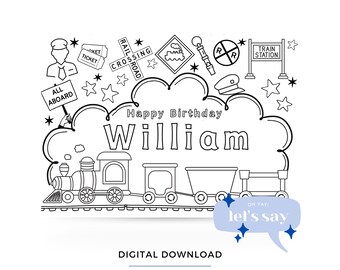 Printable Kids Coloring Sheet - Superhero Theme - Children’s Custom ...