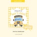 Printable Back to School Class Favor Tag, School Bus Themed Gift Tag ...