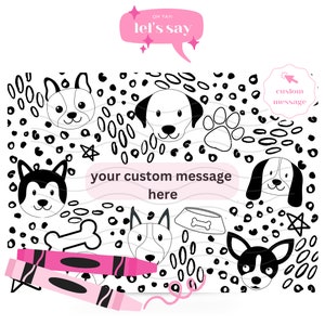Printable Kids Coloring Sheet - Dog Theme - Children’s Custom Coloring ...