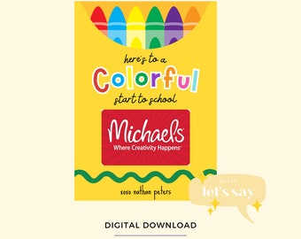 Printable Happy 1st Day / Back to School Teacher Gift Card Holder ...