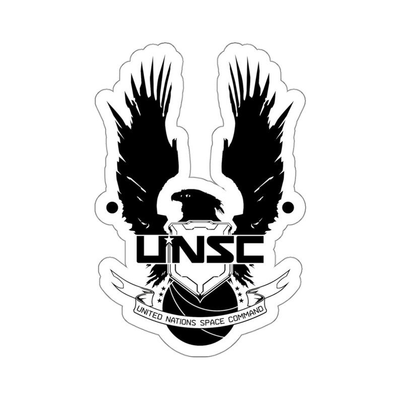 UNSC Logo Icon Vinyl Sticker, Halo Video Game Decal, Gaming Decor ...