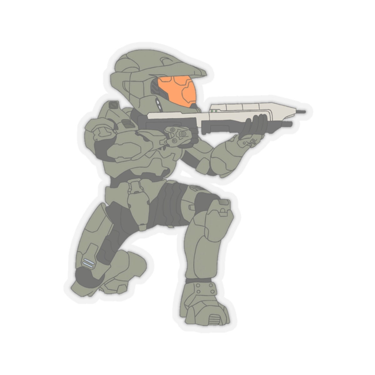 Halo Master Chief Cartoon Clipart Sticker Vinyl Kiss-cut Decal for ...