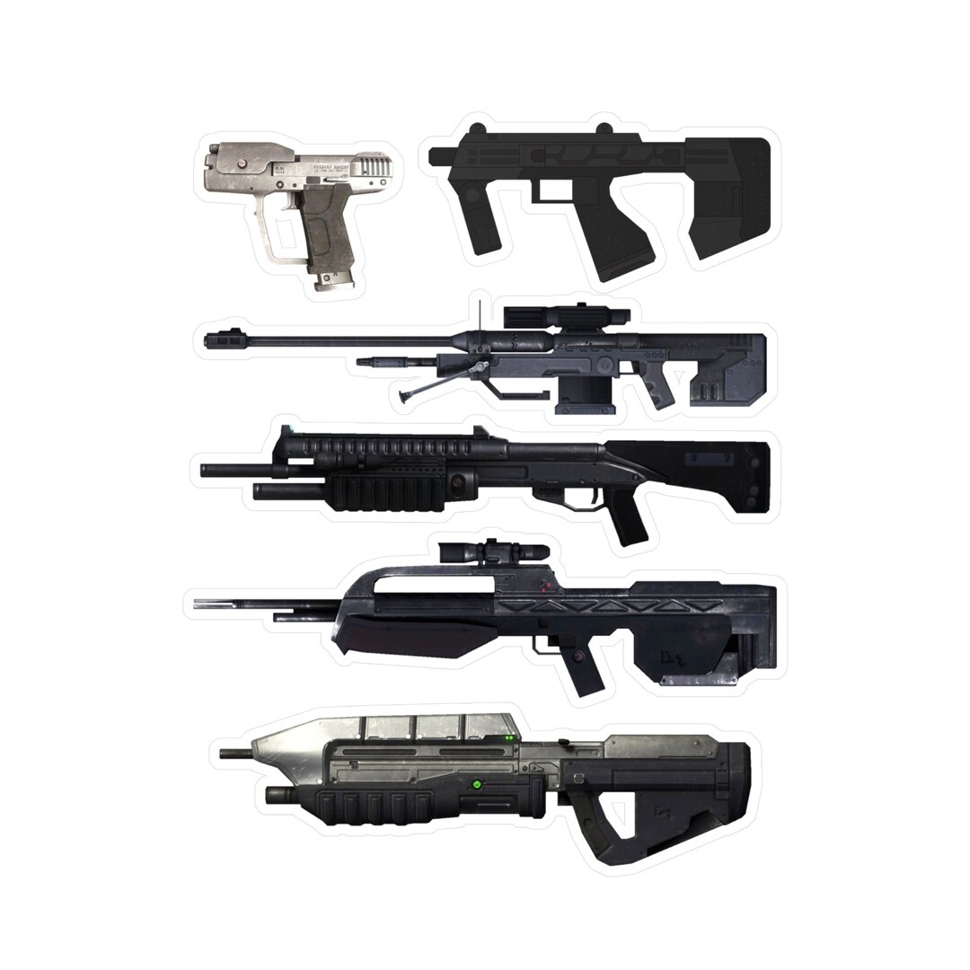Halo 3 UNSC Weapon Sticker Vinyl Decals for Phone, Laptops, Skateboards ...
