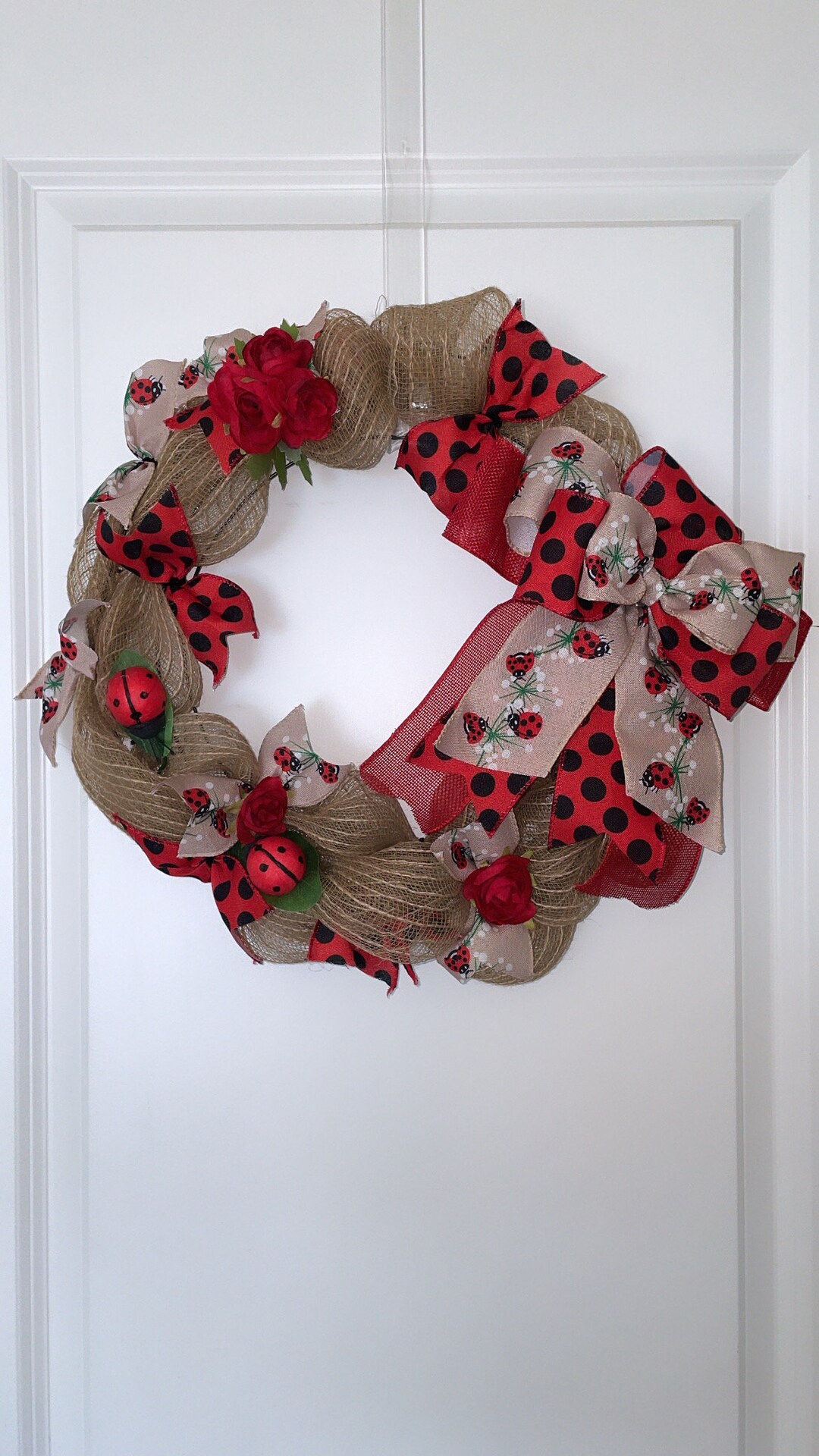 Ladybugs Wreath, Spring Wreath, Ladybugs Front Door Wreath - Etsy