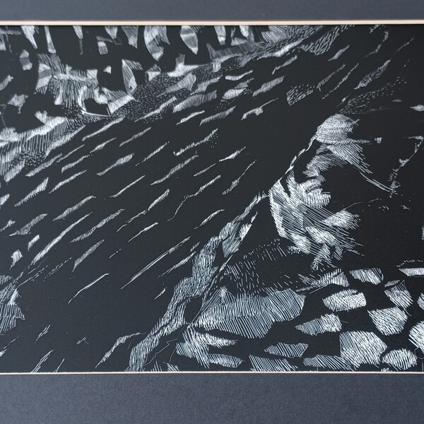 Scratchboard Art - Etsy