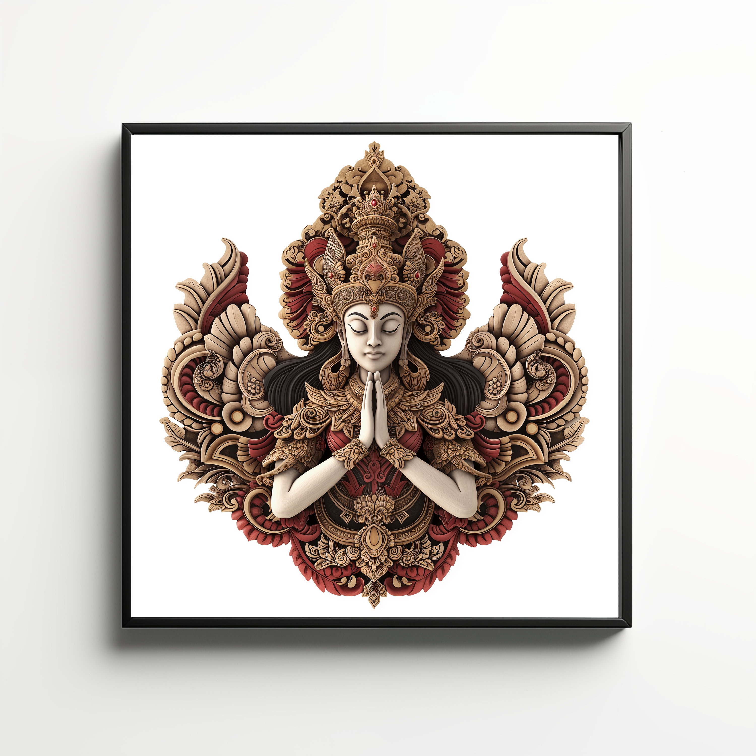 Dewi Danu, Balinese Art, Divine Art, Spiritual Decor, Goddess Artwork ...