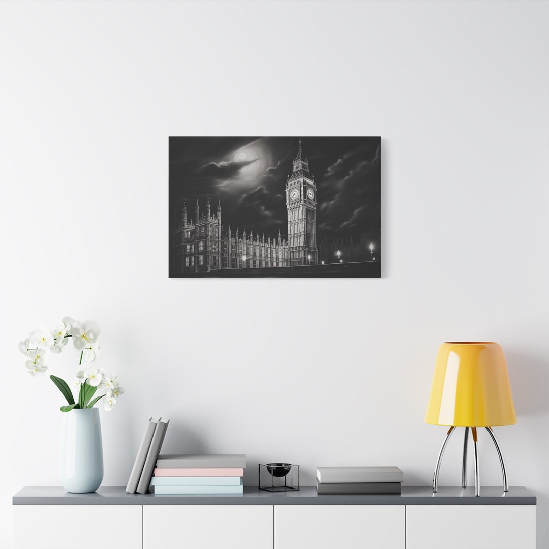 Big Ben Chalkboard Style Art, Chalkboard Print - Etsy