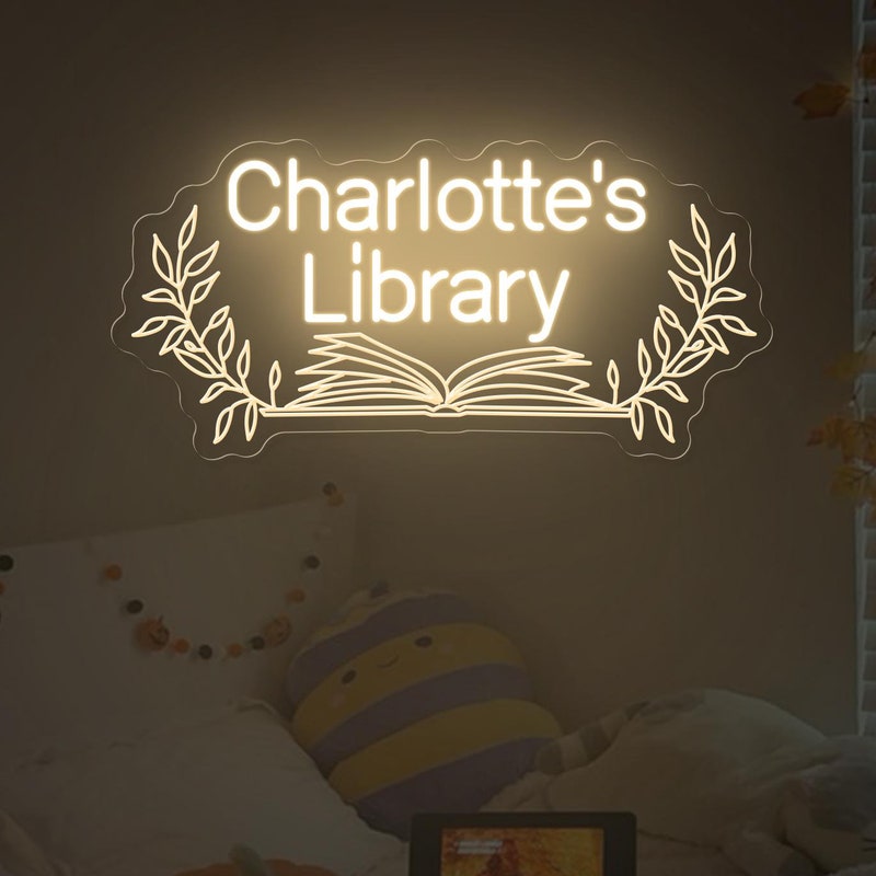 Library Sign - Etsy
