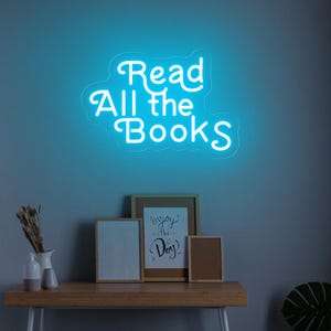 Read All the Books Neon Sign,classroom Educational Neon Sign,custom ...