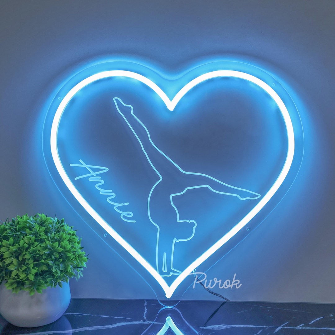 Custom Gymnast Name Neon Sign,personalized Gymnastics Girl Decor ...