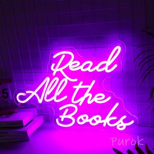 Read All the Books Neon Sign,classroom Educational Neon Sign,custom ...