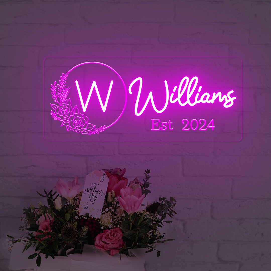 Personalized Wedding Neon Signs,custom Last Name Led Light,handmade ...