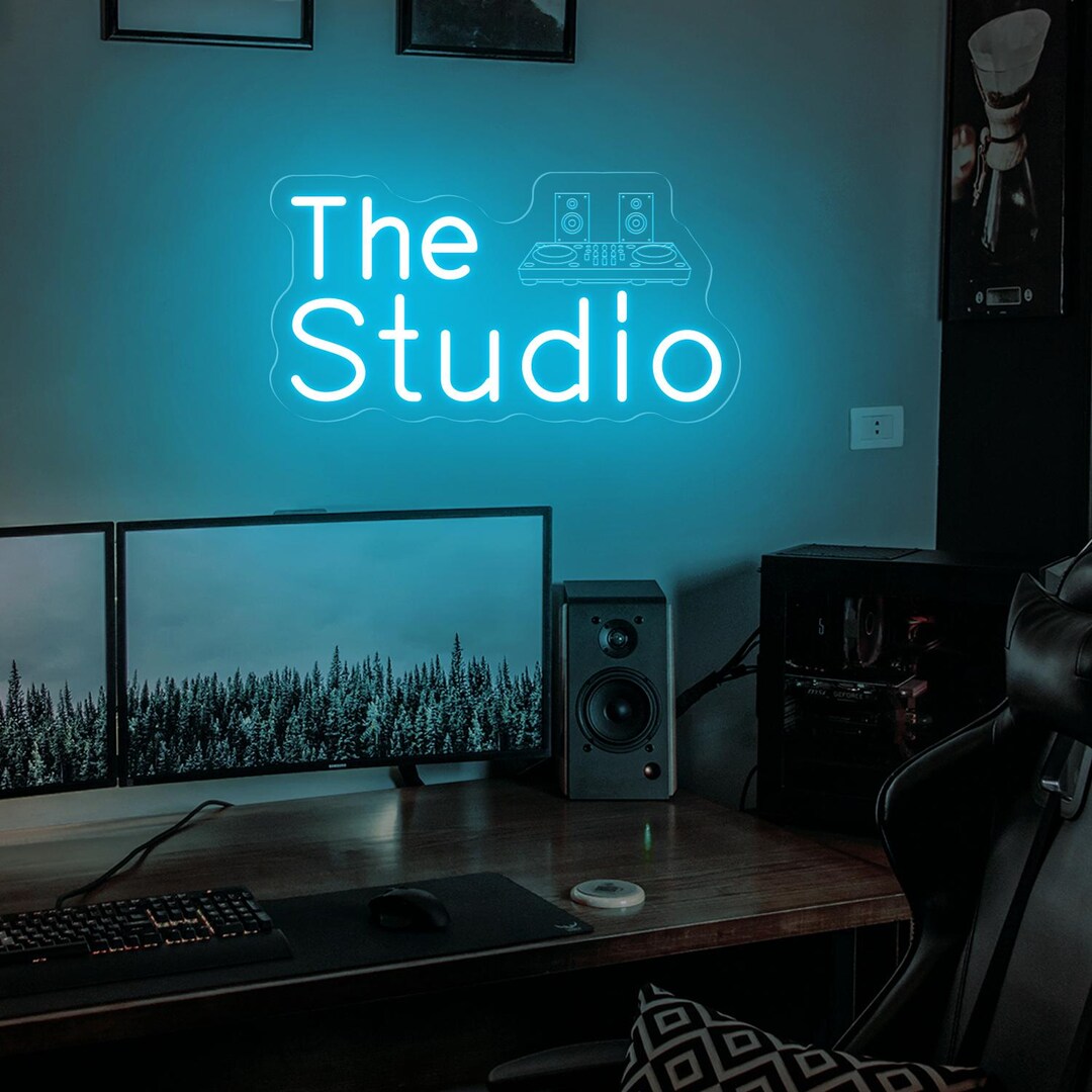 The Studio Neon Sign,music Studio LED Light,handmade LED Light,gifts ...