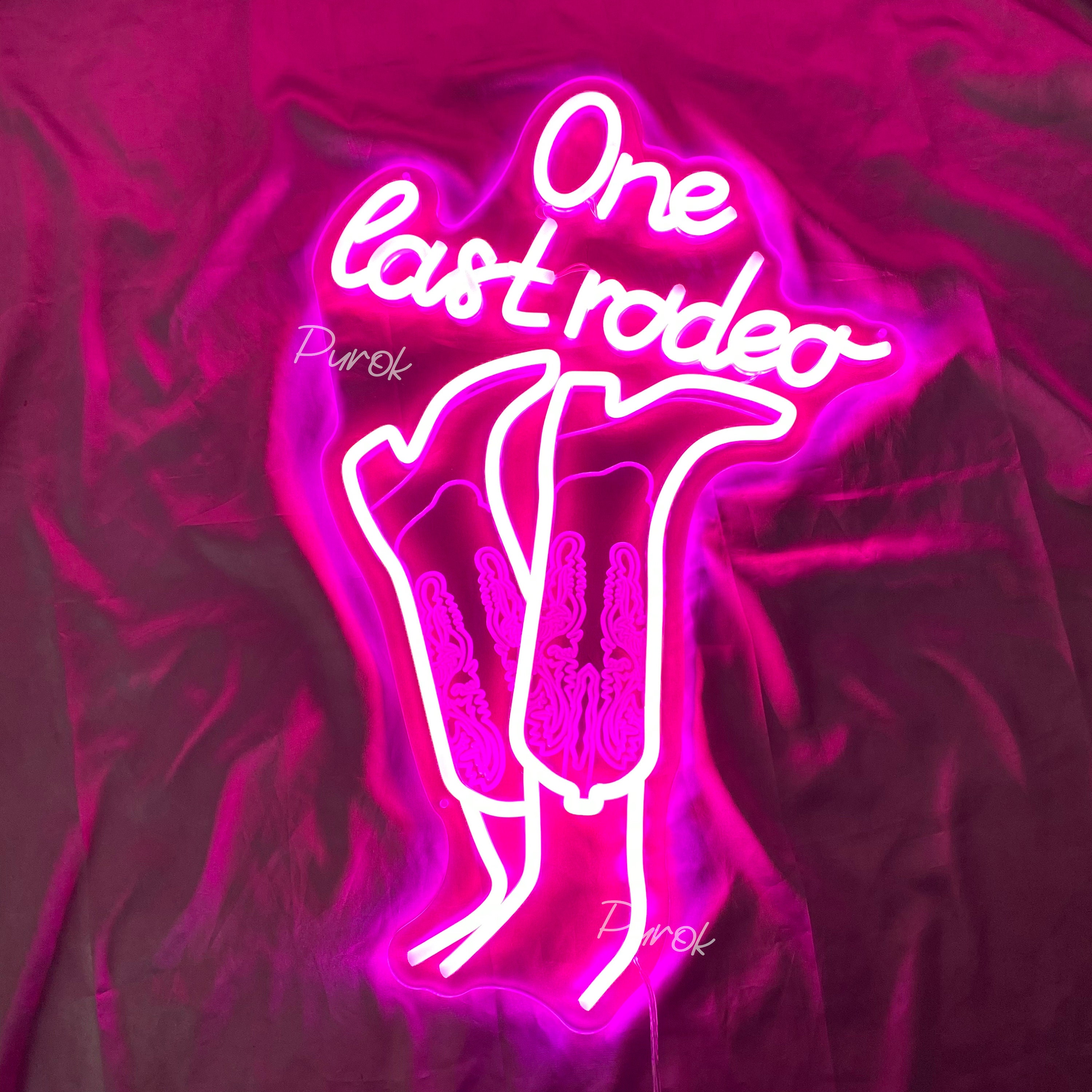 One Last Rodeo Neon Sign,cowgirl Led Light Sign,western Decoration ...