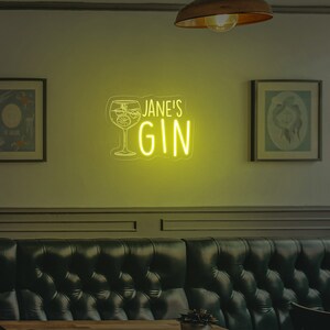 Personalized Gin Coffee Whisky Neon Sign,custom Name LED Light Sign,bar ...