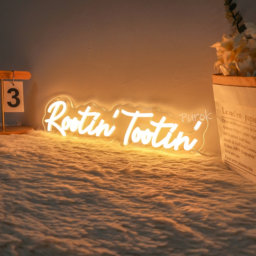 Rootin' Tootin' Neon Sign,cowgirl Led Light Sign,western Decoration ...