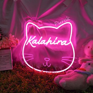 Personalized Cat Name Neon Sign,custom Cat Sign,handmade Neon Light ...