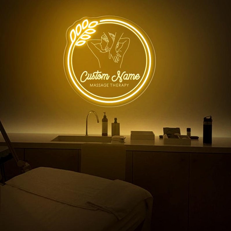 Personalized Massage Therapist Neon Sign: Custom Spa Decor - Etsy