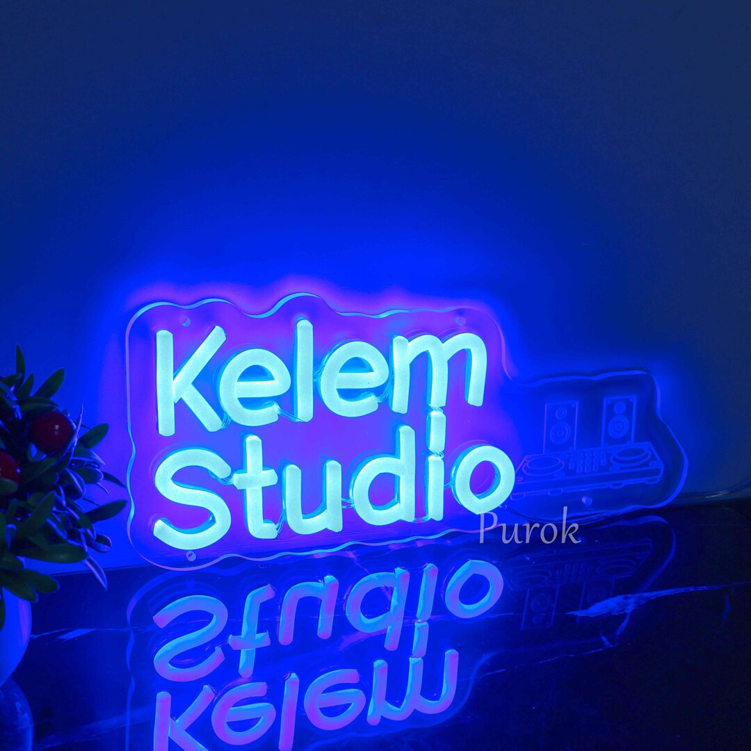 The Studio Neon Sign,custom Music Studio Light,handmade,gifts for Him ...