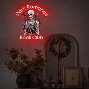 Dark Romance Book Club Neon Sign,handmade Book Club Decor,dark Romance ...