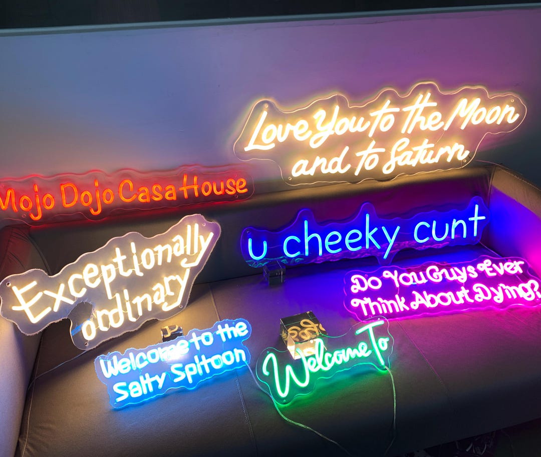 Custom Neon Sign,name Neon Sign,home & Room Decor,handmade Wedding ...