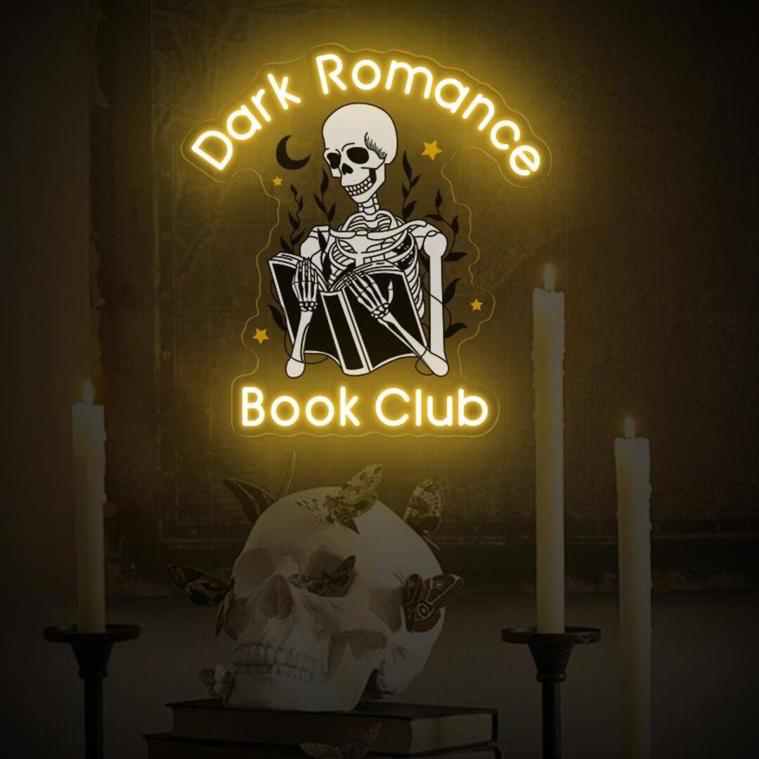 Dark Romance Book Club Neon Sign,handmade Book Club Decor,dark Romance ...