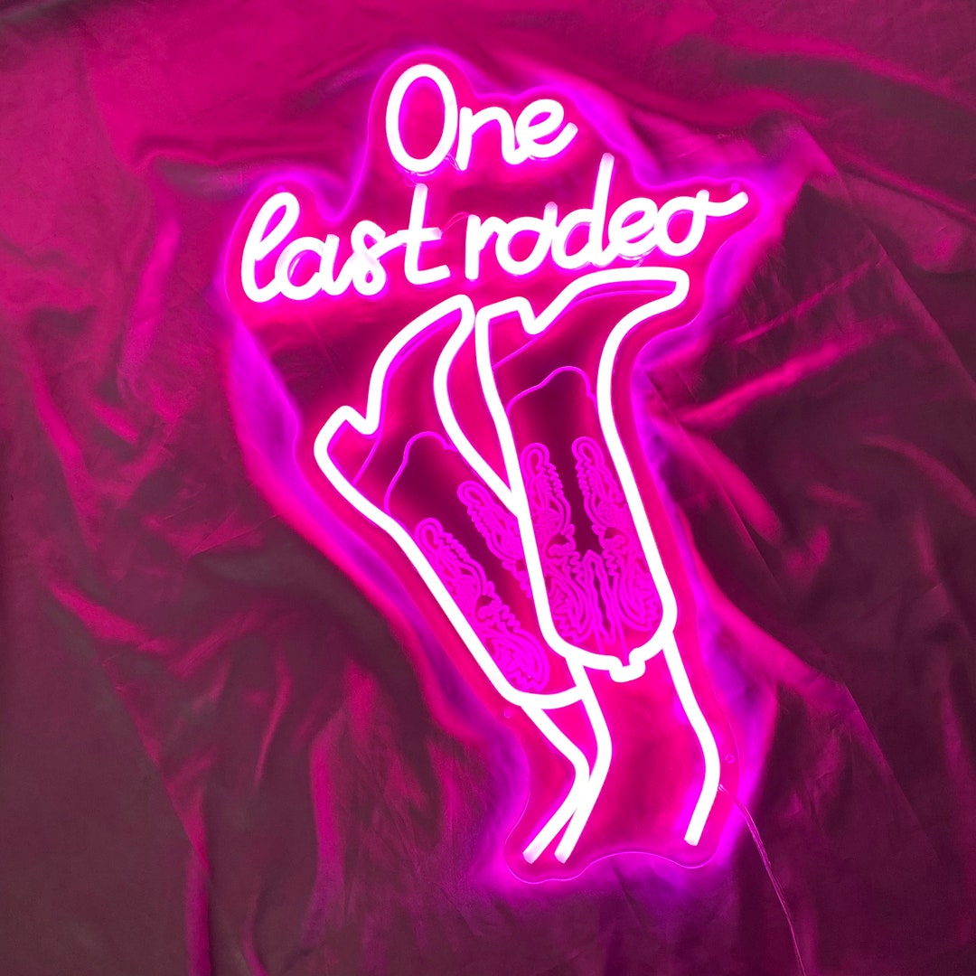 One Last Rodeo Neon Sign,cowgirl Led Light Sign,western Decoration ...