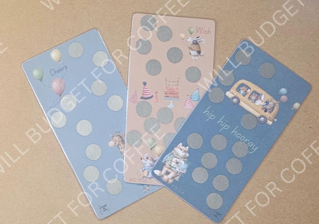 Hip Hip Hooray Birthday Scratch-off | Savings Challenge - Etsy