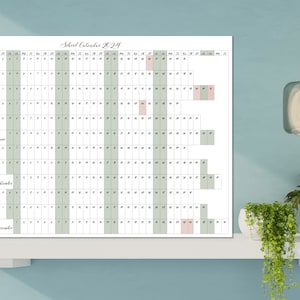 Printable 2024 School Calendar A1, A2 and A3 Sizes Instant PDF Download ...