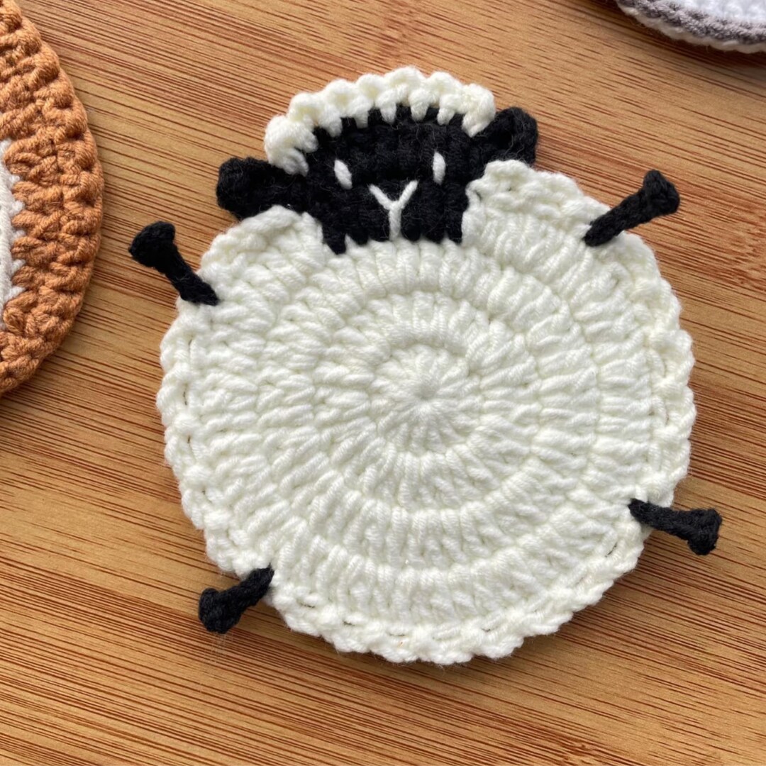 Sheep Coaster Crochet Patterns, Sheep Coaster Pattern, Handmade ...