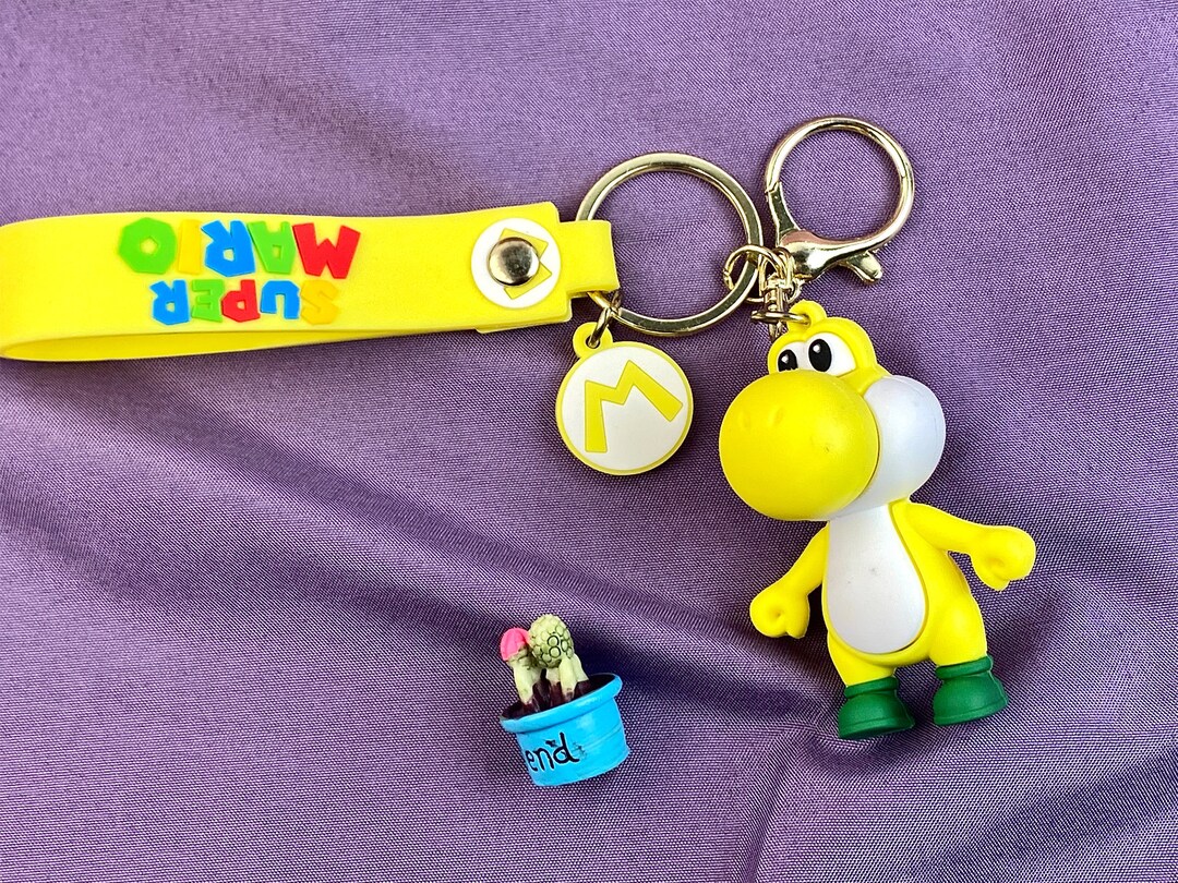 Cute Yoshi Keychain Mario Dinosaur Keychain Yoshi Keychain Pendant ...