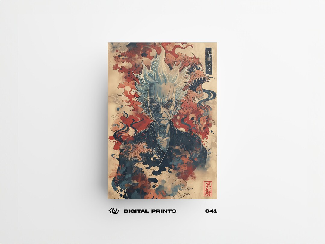 Rick Sanchez 041 Japanese Art Style Digital Print Poster Exclusive Rick ...