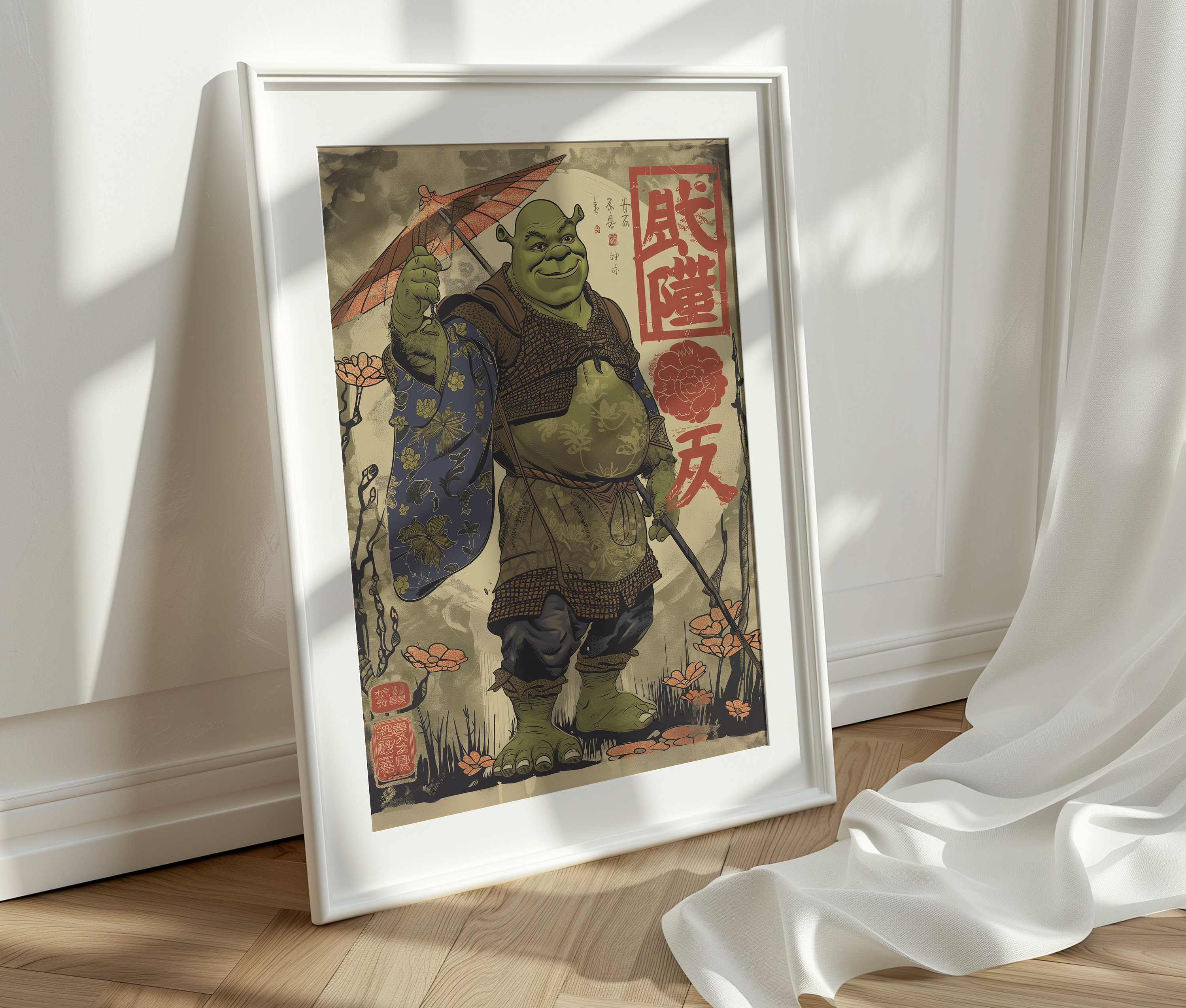 Shrek 043 Japanese Art Style Digital Print Exclusive Shrek Poster Ogre ...