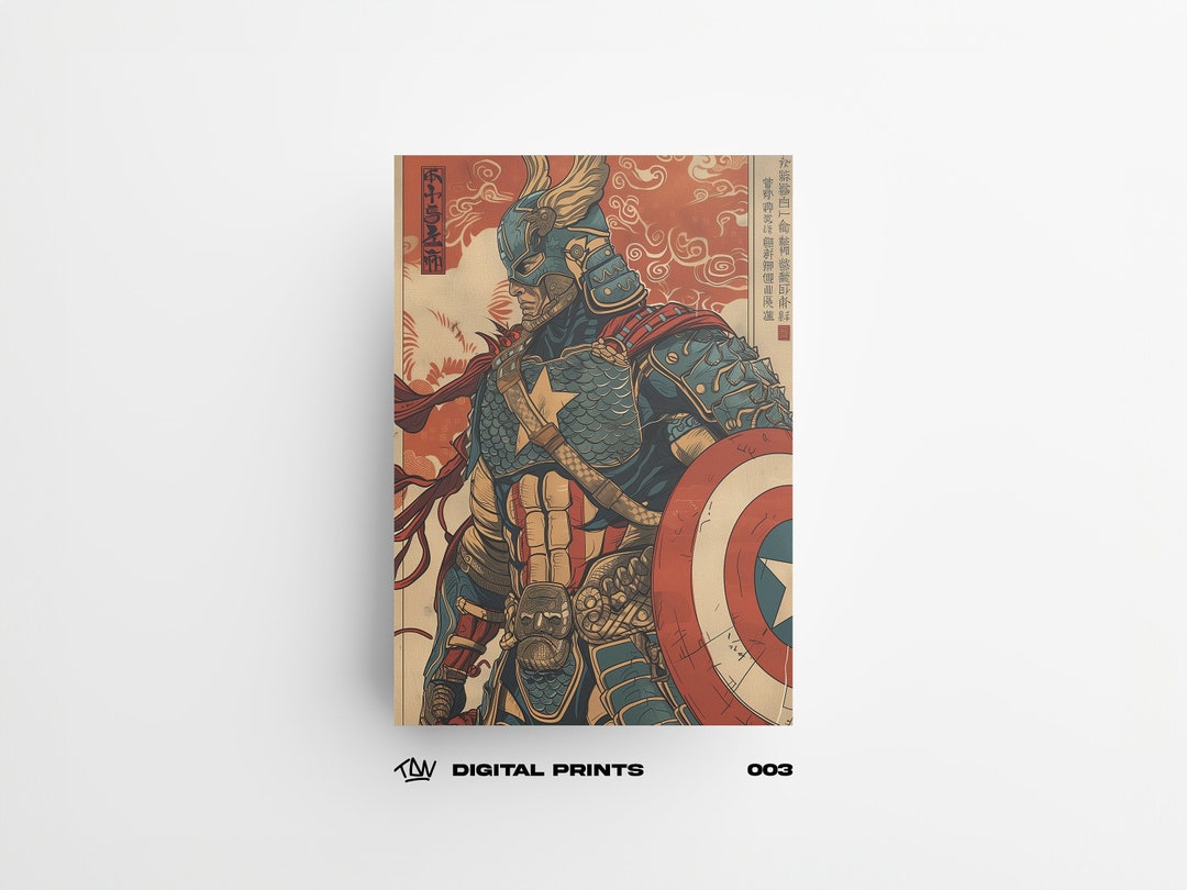 Captain 003 Poster in Japanese Artstyle, Instant Download, High-quality ...