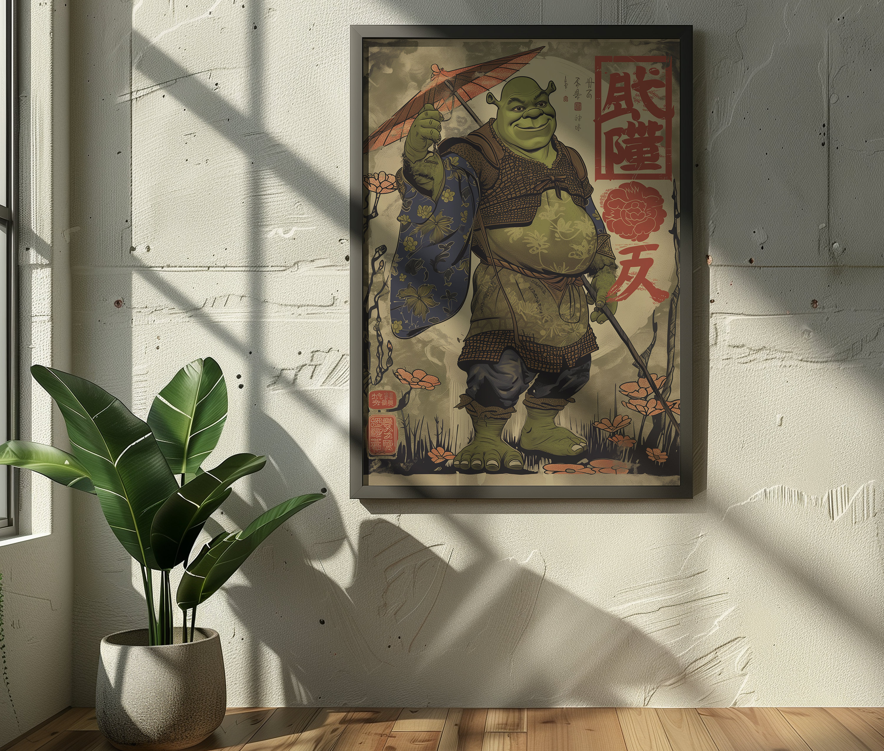 Shrek 043 Japanese Art Style Digital Print Exclusive Shrek Poster Ogre ...