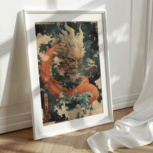 Wizard Dragon 057 Poster Japanese Style Art Print - Mystical Asian ...
