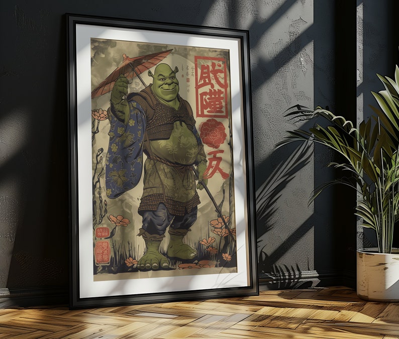 Shrek 043 Japanese Art Style Digital Print Exclusive Shrek Poster Ogre ...
