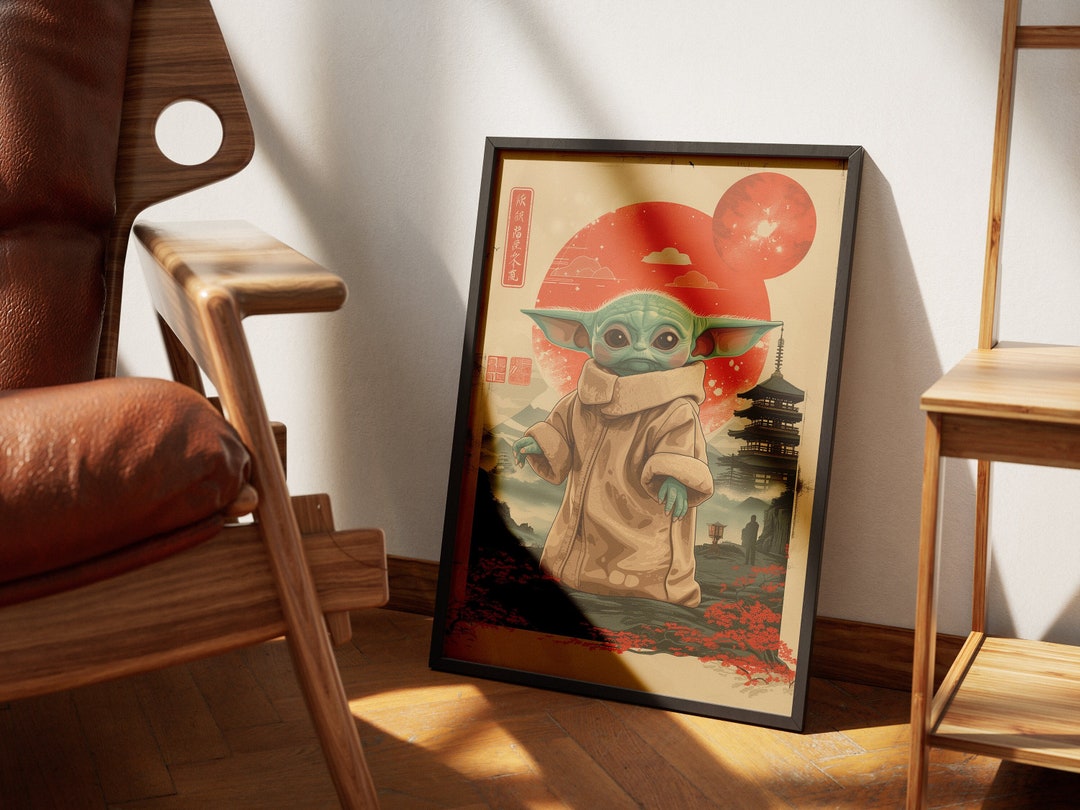 Baby Yoda 054 Grogu Poster Japanese Art Style Digital Print Exclusive ...