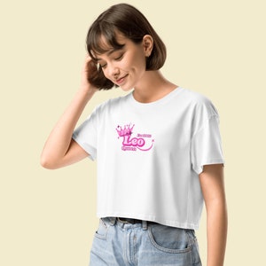Y2K Leo Queen Custom Crop Top Leo Zodiac Sign Shirt Baby Tee Y2K Zodiac ...
