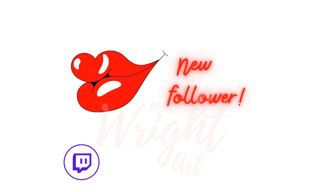 Red Lips Twitch Alert New Follower & New Subscriber GIF File 2 Files - Etsy