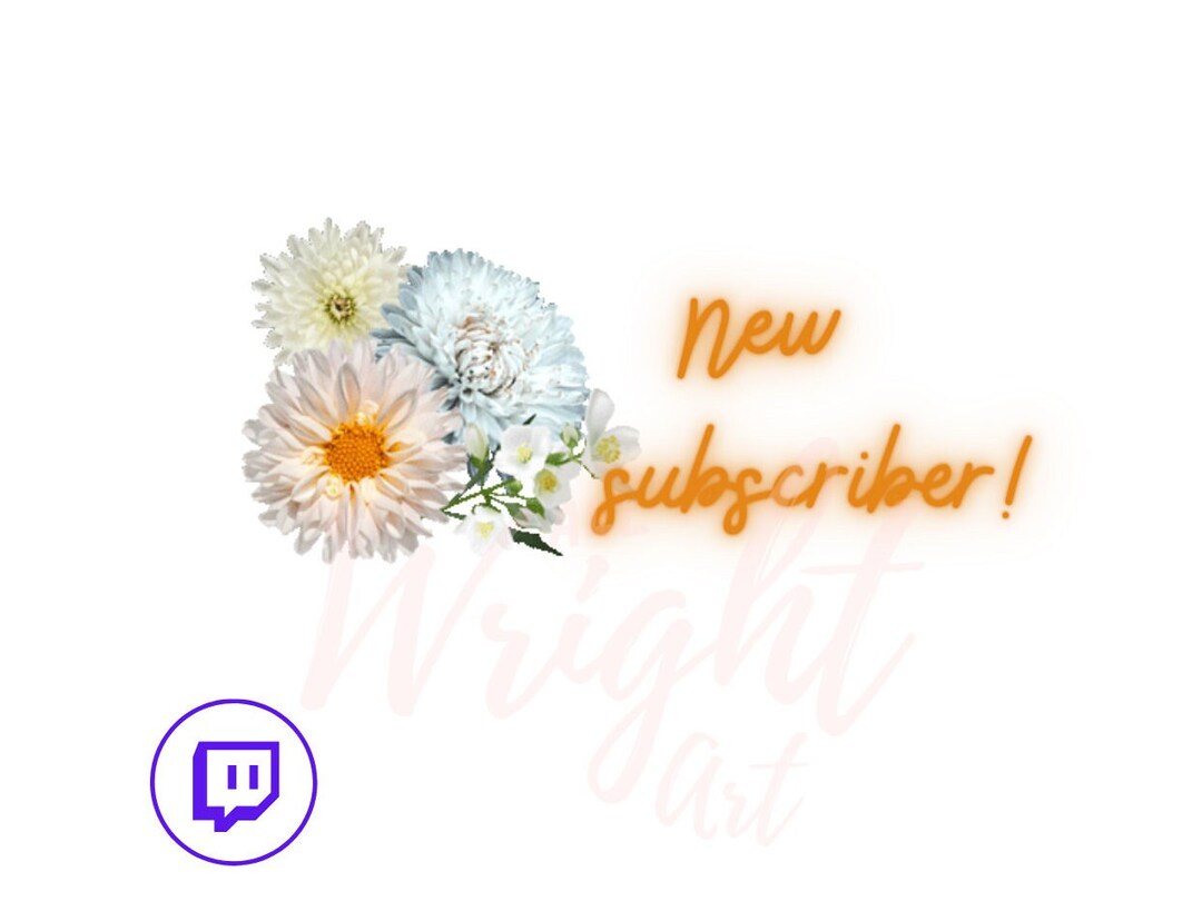 Yellow Flower Twitch Alert New Follower & New Subscriber GIF File 2 ...