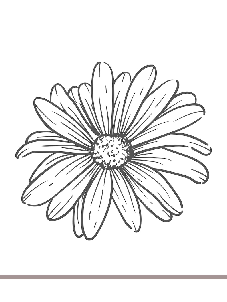 Simple Neutral Daisy Wall Art, Printable Digital, Floral Wall Decor ...