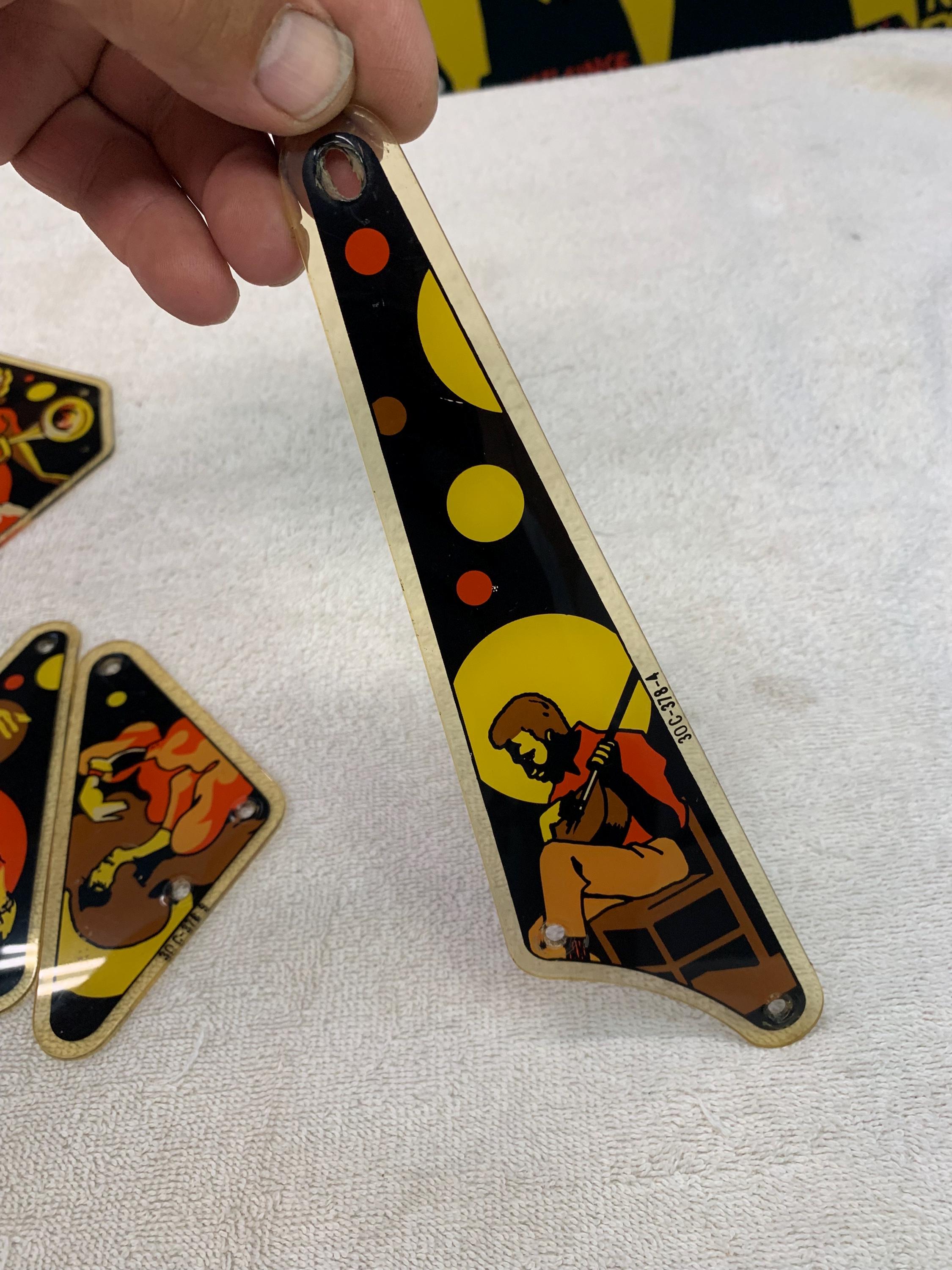 1972 Williams Super Star Pinball Machine Playfield Plastics. VERY Nice ...