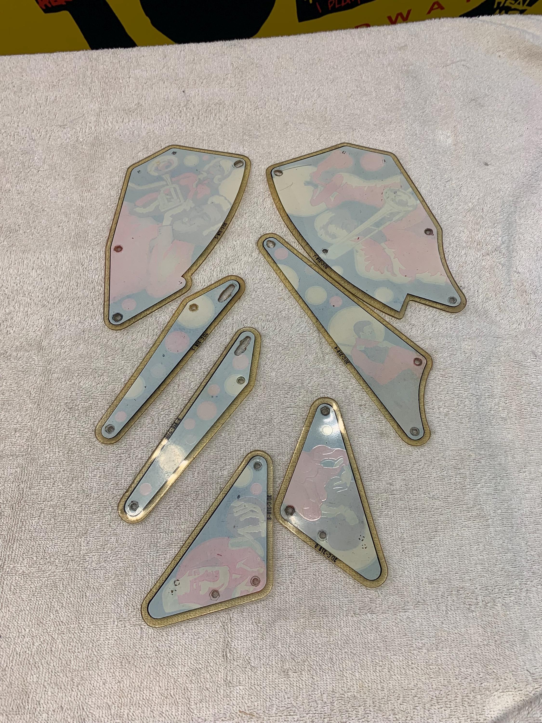 1972 Williams Super Star Pinball Machine Playfield Plastics. VERY Nice ...