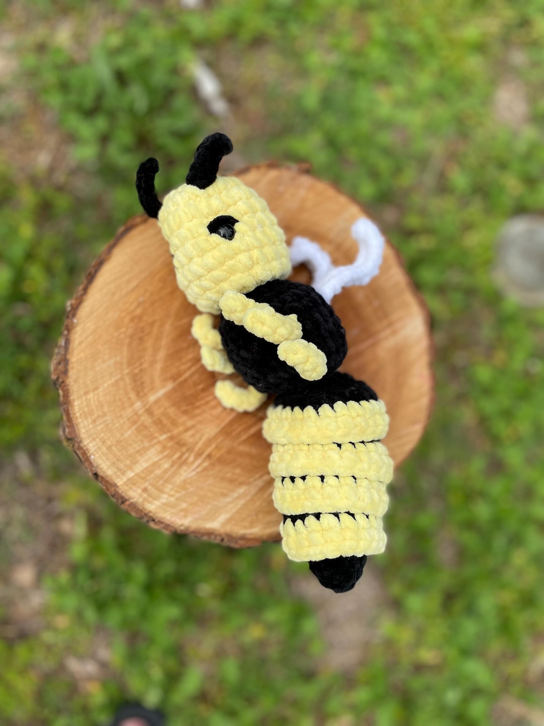 Crocheted Wasp Plushy. Tail Can Also Act as a Spinning Fidget. - Etsy
