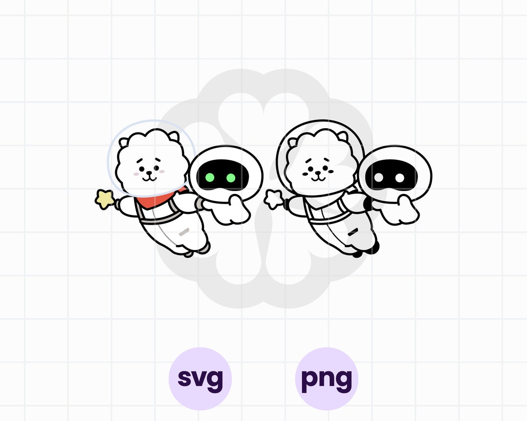 Wootteo X RJ in Space SVG | Png | Bts Inspired Vector | K Pop SVG for ...